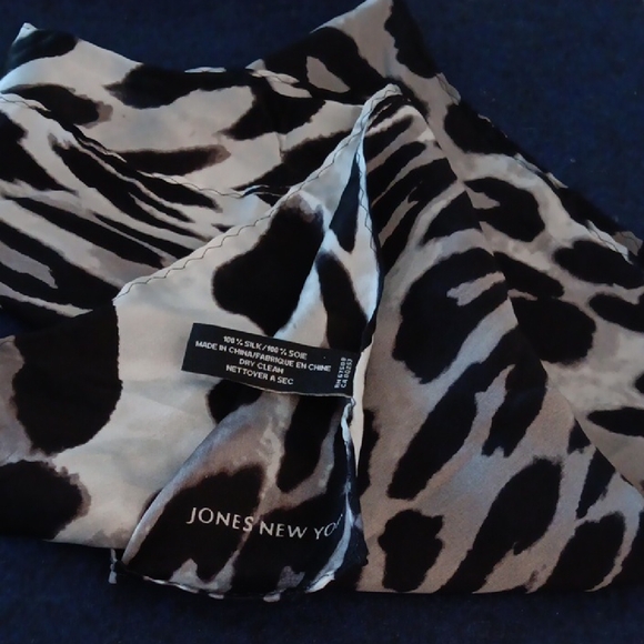 Jones New York | Accessories | Jones New York Animal Print Silk Scarf ...